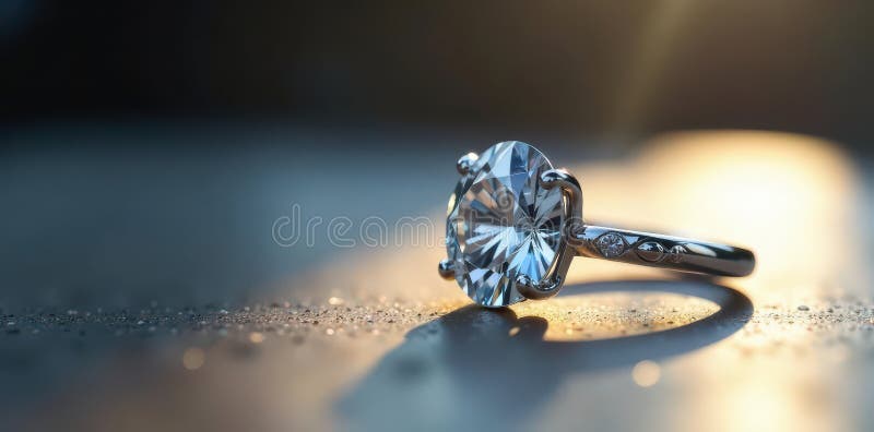 Ring Sunlight Gleam Engagement Sparkle Vector Illustration Stock ...