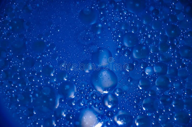 Abstract Liquid of Dark Blue Bubbles Bokeh Background Stock Image ...