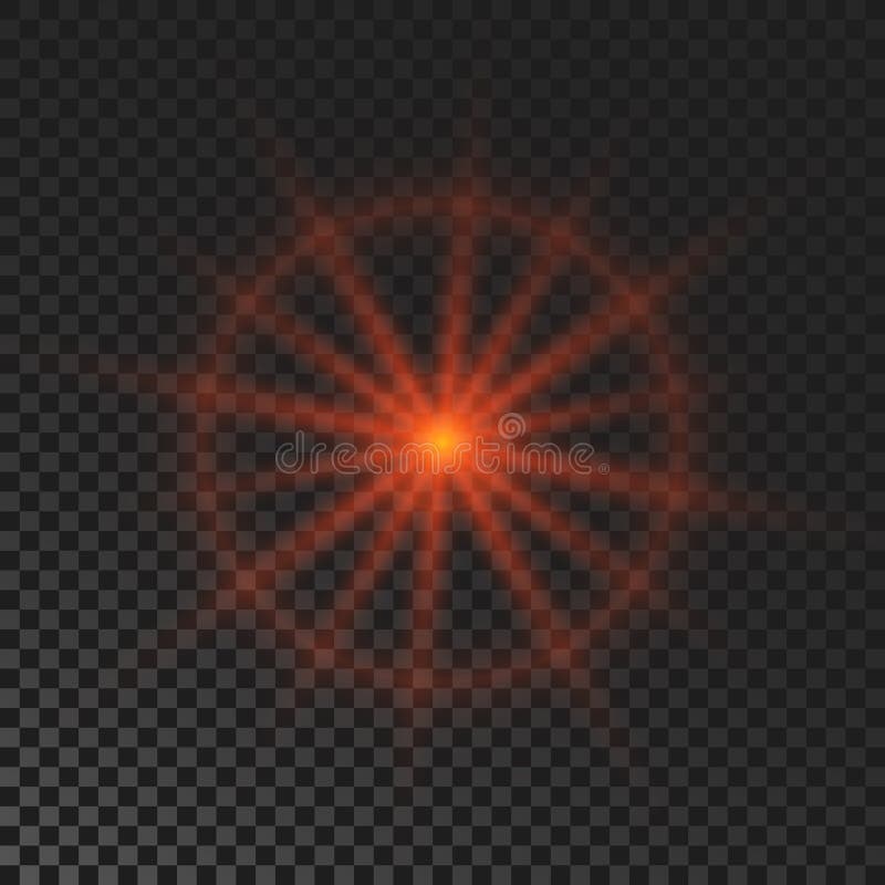 Red glowing sparkling star stock vector. Illustration of light - 255842681