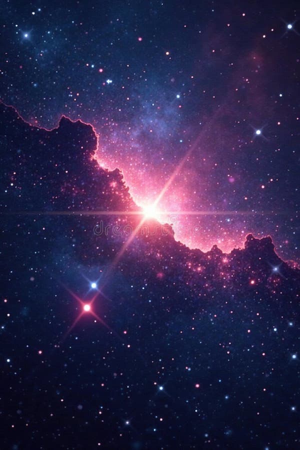 Sparkling Starlight Illuminating a Dark Nebula, Luminous, Cosmos, Space ...