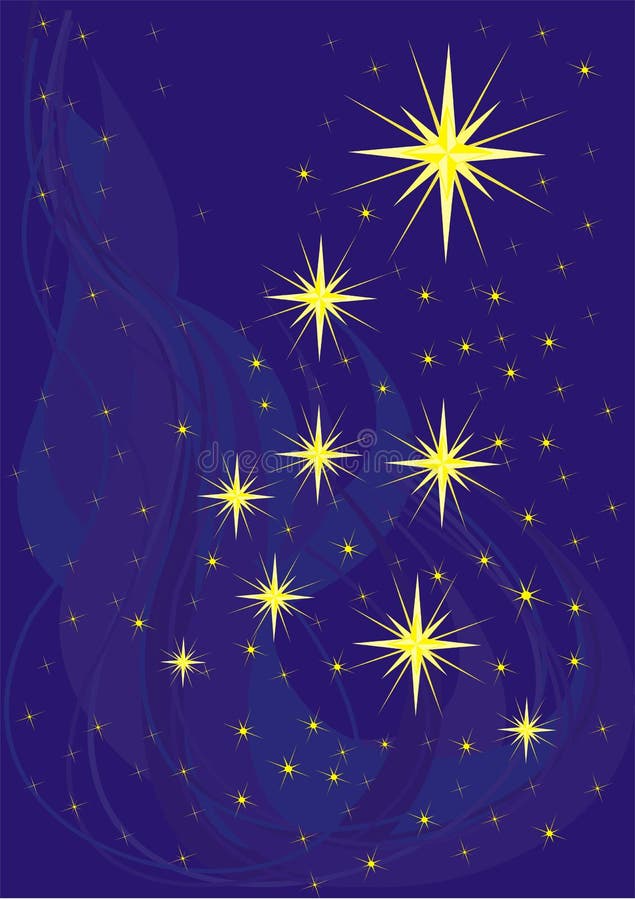 Sparkling stars stock illustration. Illustration of seasonal - 1589140