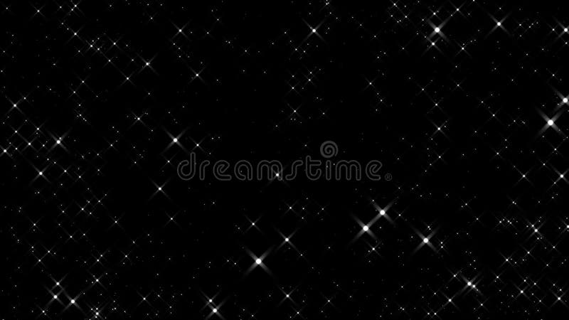 Sparkling Stars on a Black Background Stock Footage - Video of ...