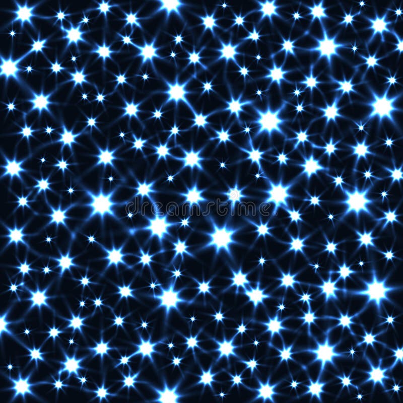 Sparkling Stars in Dark Vector Background Stock Vector - Illustration ...