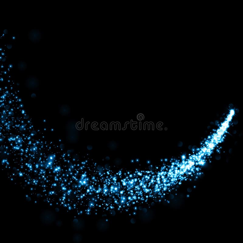 Sparkling stars dust tail stock photo. Image of gold - 61169364