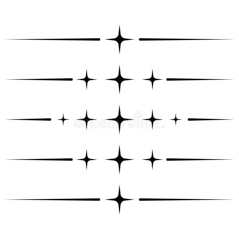 Sparkling Stars Starter Lines, Shiny Glitter, Light Effect Stars Stock ...