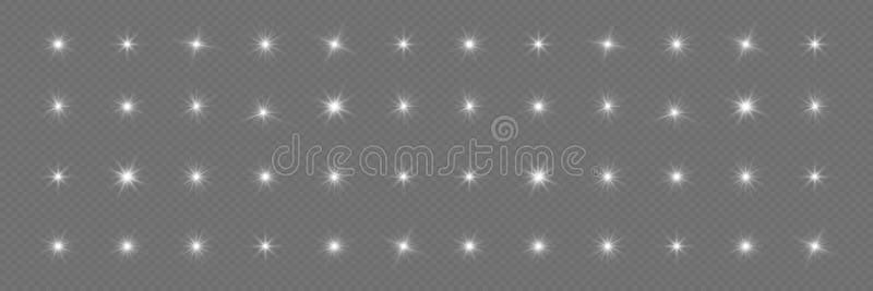 Sparkling Stars, Twinkling and Flashing Lights. Collection of Various ...