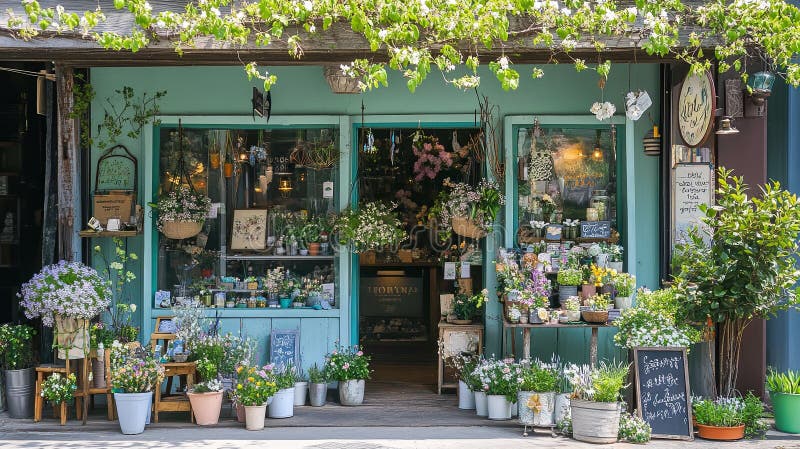 A Sparkling Storefront Selling Spring-themed Home Decor and Small Stock ...