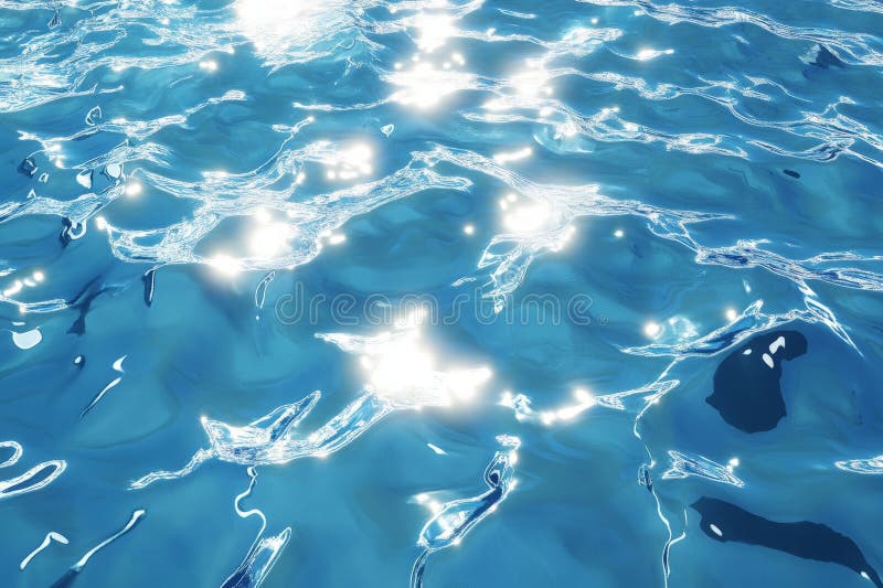 Sparkling Sunlit Ocean Waves Creating a Vibrant, Reflective Water ...