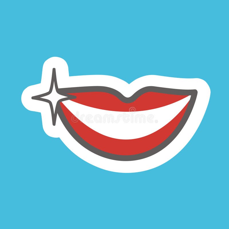 Sparkling Teeth. Vector Illustration Decorative Design Stock Vector ...