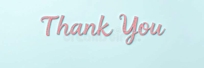 Sparkling Thank You Message on a Light Blue Background for Appreciation ...