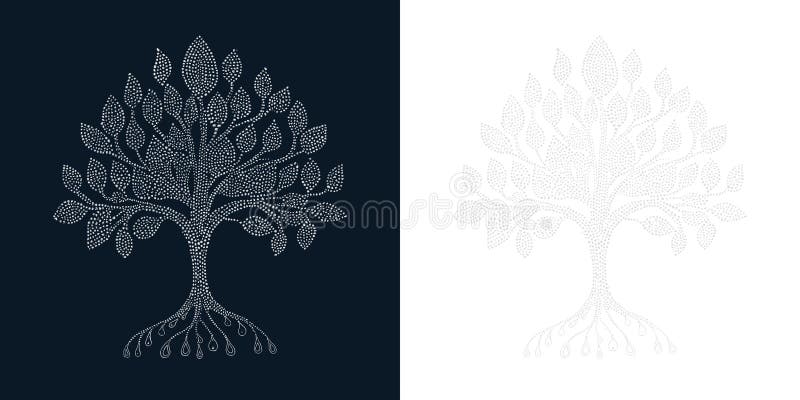 Sparkling Tree of Life with Transparent Background Representing Growth ...