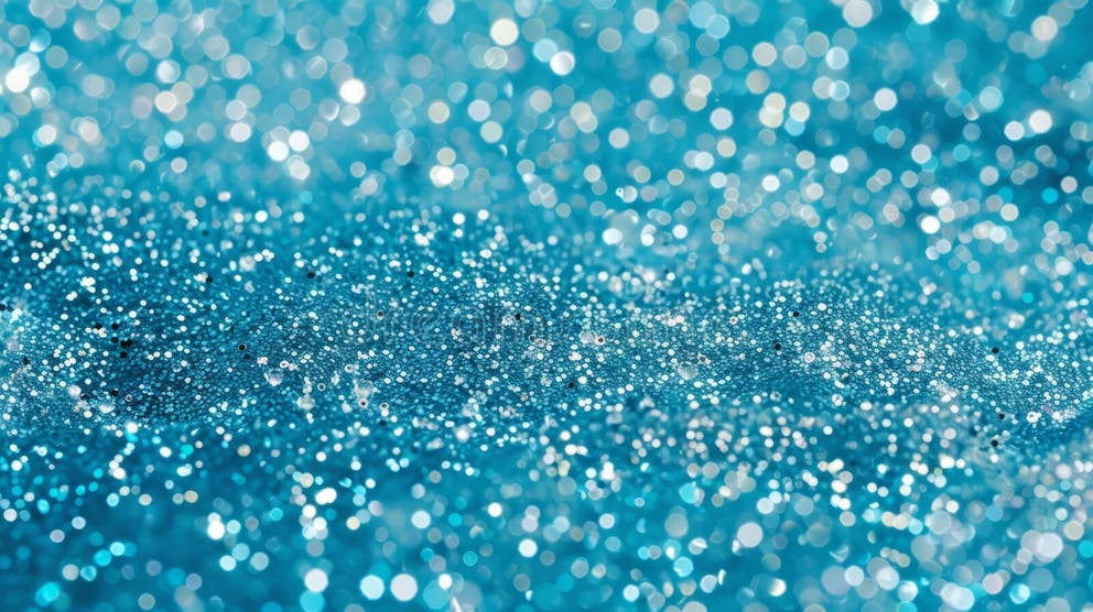 Sparkling Turquoise Glitter Background Texture: Shimmering Bokeh Effect Stock Illustration ...