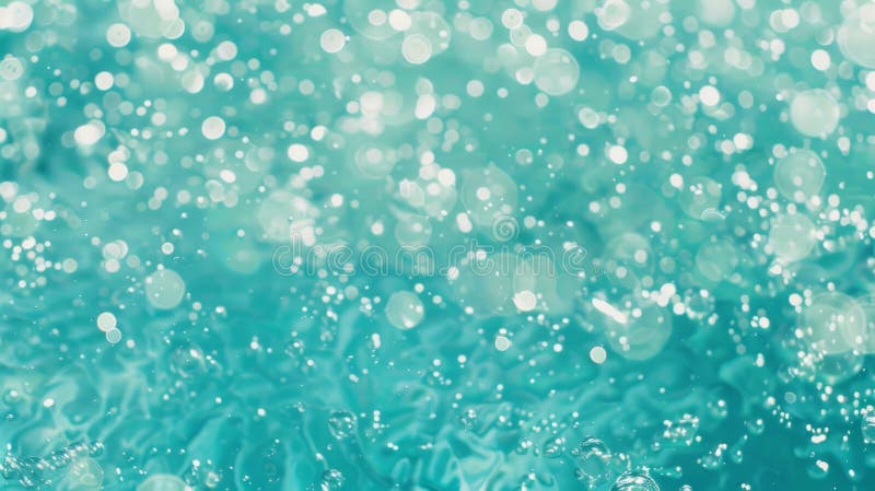Sparkling Turquoise Water Bubbles Texture Background, Abstract Summer ...