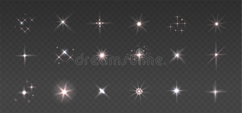 Sparkling Warm White Stars, Flickering and Flashing Lights Set ...