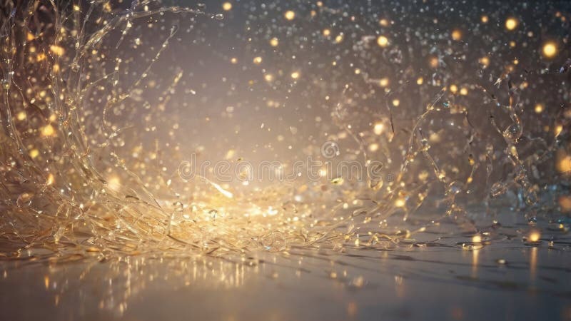 Sparkling Water Droplets Create a Magical Effect Stock Illustration ...