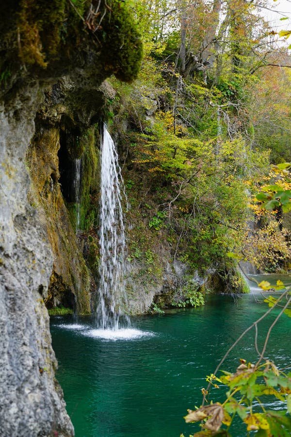 A Sparkling Waterfall in Magically Beautiful Untouched Nature Stock ...
