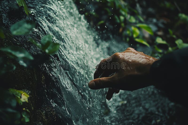 A Sparkling Waterfall Resembling a Diamond in the Tropical Setting of ...