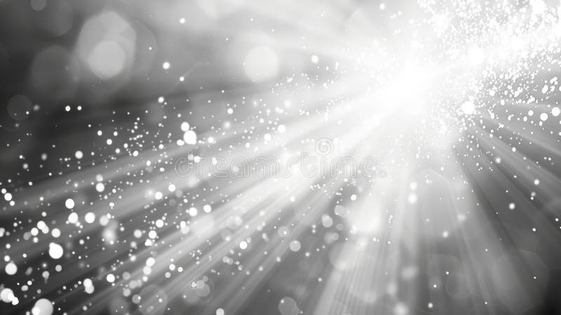 Glittering Particles and Light Beams for a Magical Backdrop, Dark Grey ...