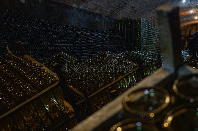 Sparkling wine cellars stock image. Image of western - 280920867