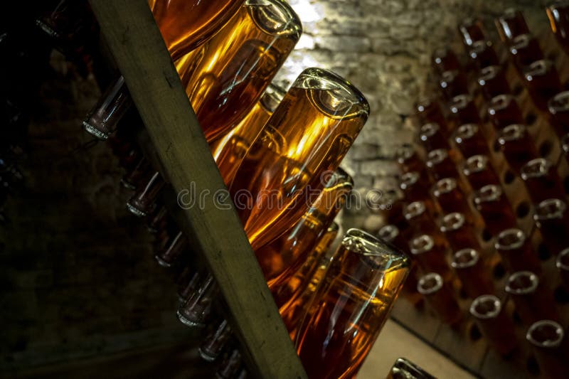 Sparkling Wine Production by Traditional Method in Underground Cellars ...