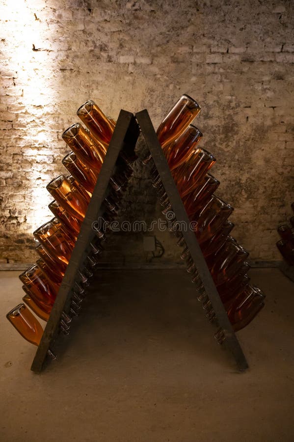 Sparkling Wine Production by Traditional Method in Underground Cellars ...