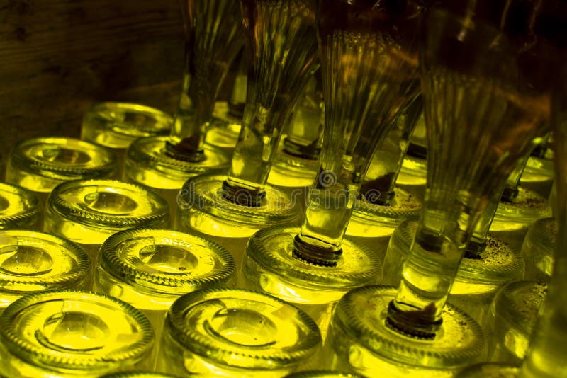 Sparkling Wine Production by Traditional Method in Underground Cellars ...