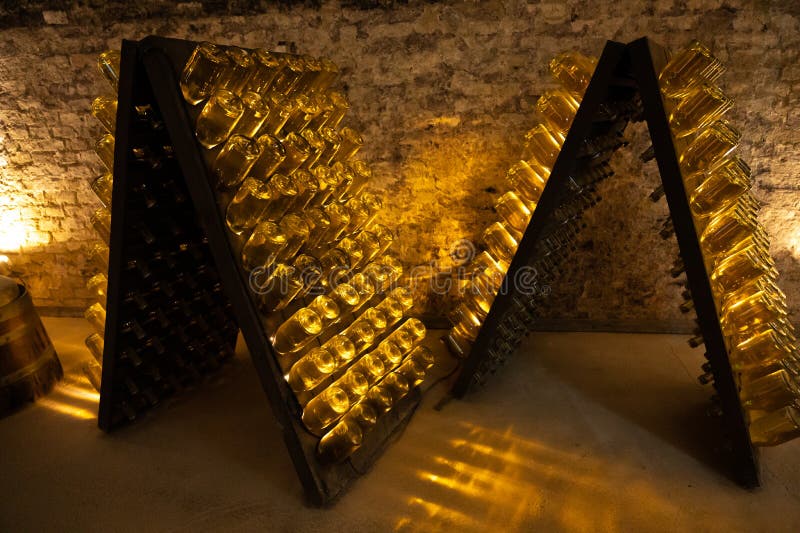 Sparkling Wine Production by Traditional Method in Underground Cellars ...