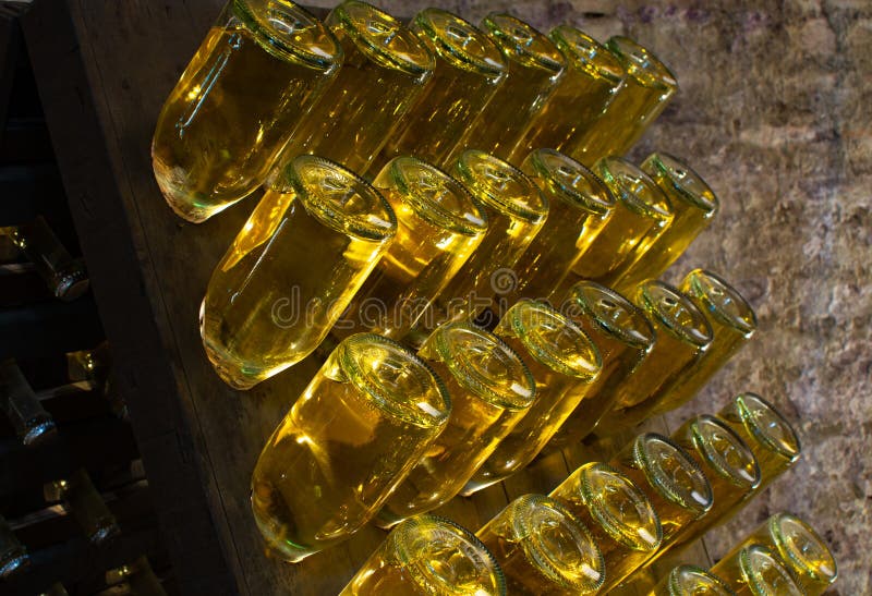 Sparkling Wine Production by Traditional Method in Underground Cellars ...