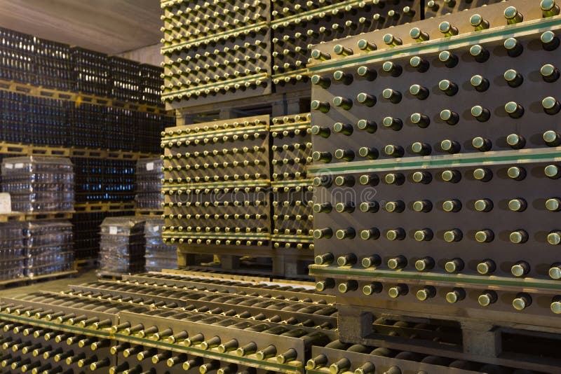 Sparkling Wine Secondary Fermentation Process Stock Image - Image of ...