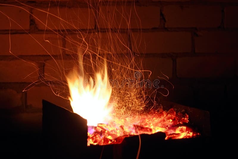 Sparkls trace from flame stock photo. Image of flame, darkness - 6806500