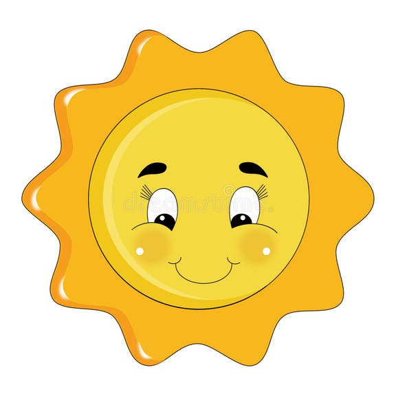 Sparkly bright sun stock illustration. Illustration of smiling - 25988846
