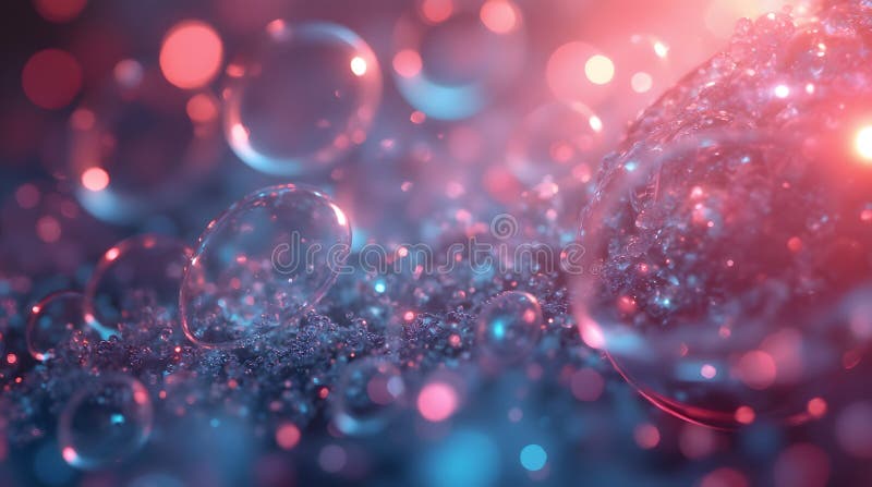 Sparkly Bubbles in an Abstract Background Stock Illustration ...