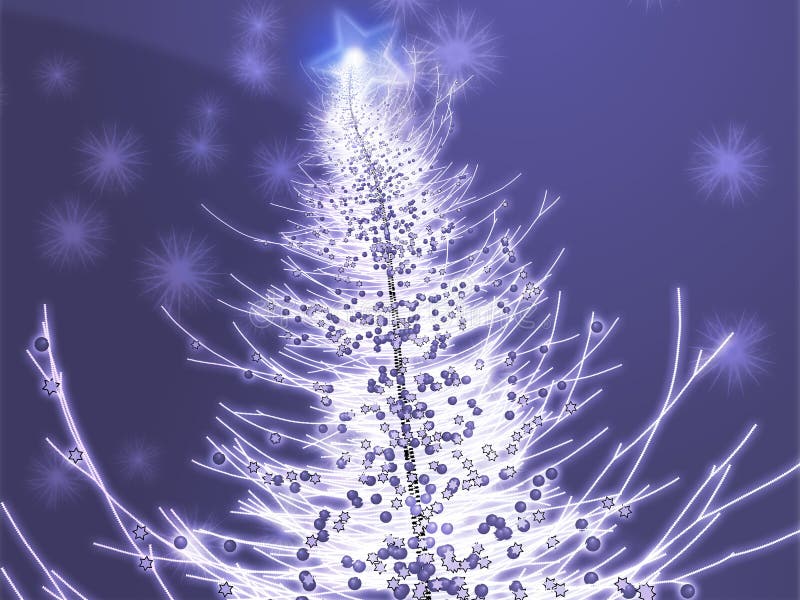 Sparkly Christmas Tree Illustration Stock Illustration - Illustration ...