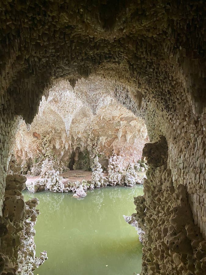 Sparkly Crystal Cave Natural Rock Formation Stock Image - Image of ...