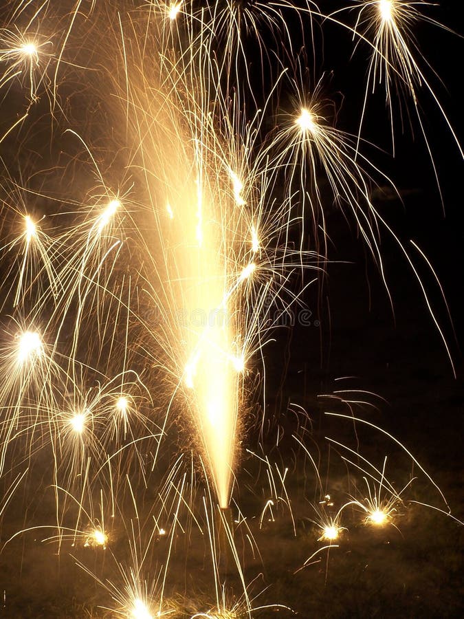 Sparkly Fireworks II stock image. Image of fire, holiday - 160179