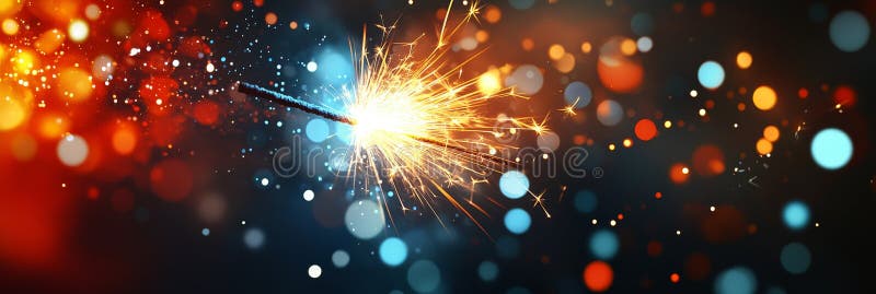 Sparkly Fireworks Illuminate the Night at Sylvester Stock Photo - Image ...