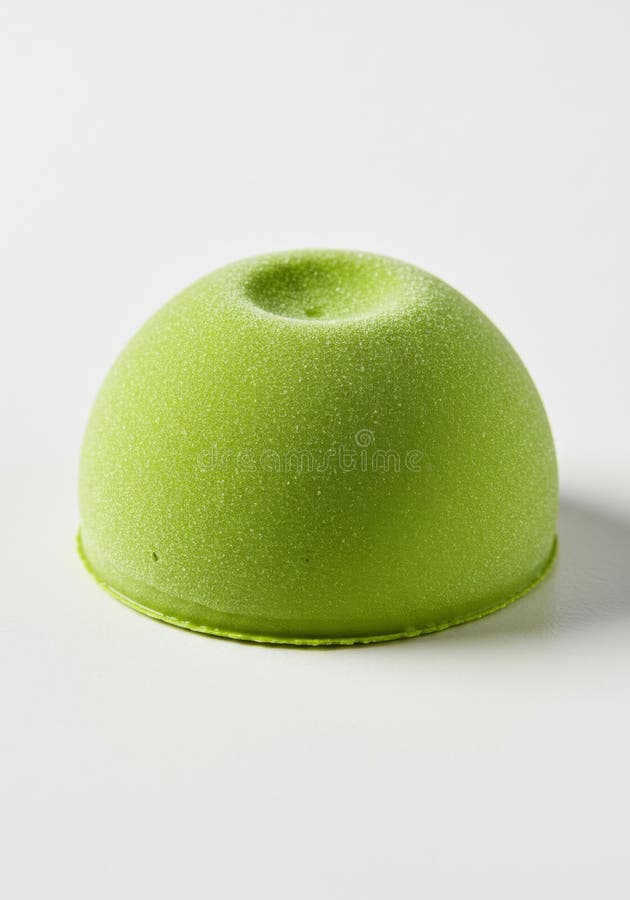 Sparkly Green Dome Shaped Dessert on White Background Stock ...