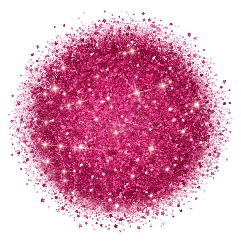 Sparkly Pink Glitter Texture in a Circular Arrangement with Scattered ...