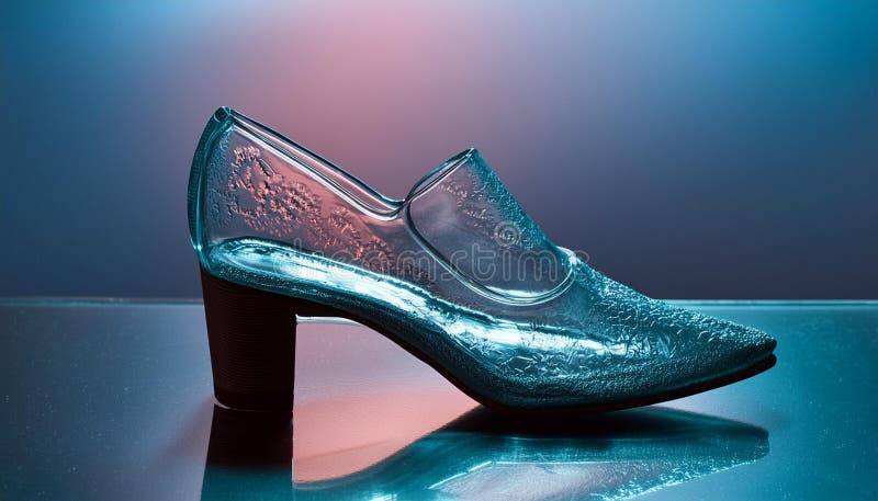 Sparkly Princess Crystal Shoe Stock Illustration - Illustration of ...