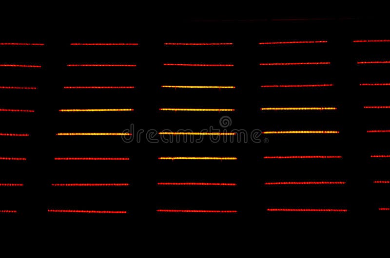 Sparkly Red and Yellow Lights Decoration in Horizontal Lines. Stock ...