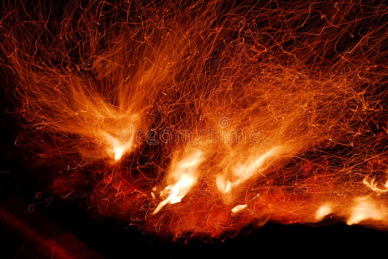 Sparks stock photo. Image of heat, hearth, darkness, campfire - 4149964