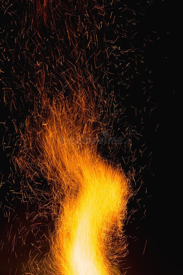 Sparks stock photo. Image of bonfire, bright, wood, spark - 266513822