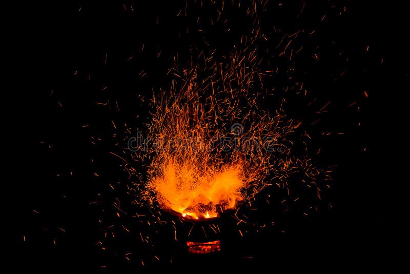 Campfire sparks stock photo. Image of sparkle, heated - 1465450