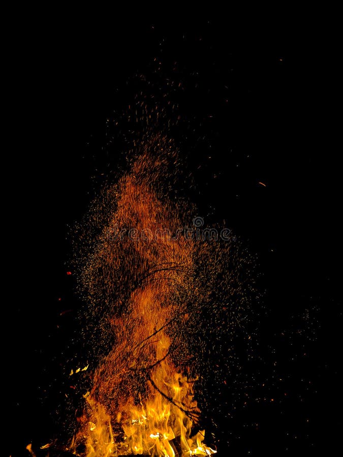 Campfire sparks stock photo. Image of orange, fire, camping - 1465450