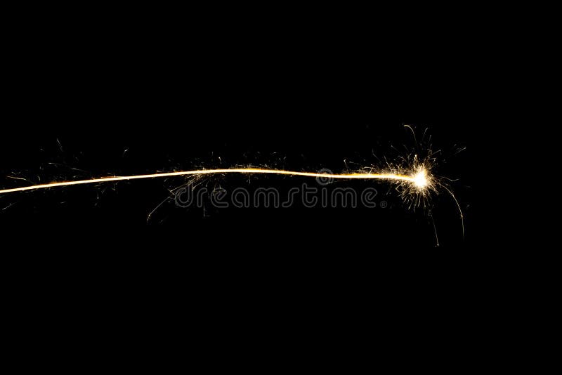 Sparks in the Dark, Lines of Glowing Sparks Stock Photo - Image of ...