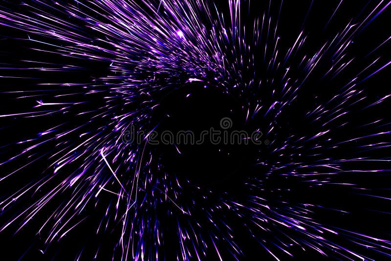 Sparks in the Dark. Lines of Light Stock Image - Image of exposure ...