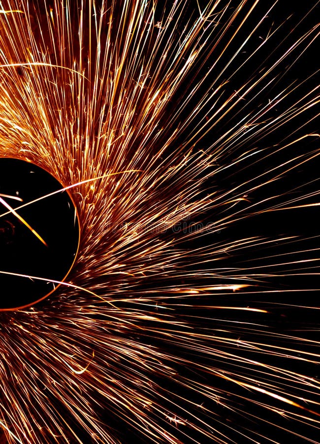 Sparks in the Dark. Lines of Light Stock Image - Image of light ...