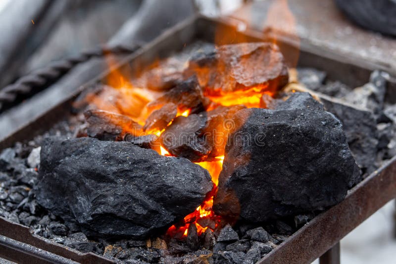 Sparks and Fire in a Burning Black Corner Stock Photo - Image of ...