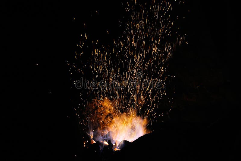 Sparks from the Fire in the Forge Stock Image - Image of iron, glow ...