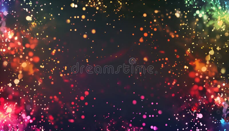 Sparks and Fireworks Creating a Rectangular Frame with Copy Space on ...